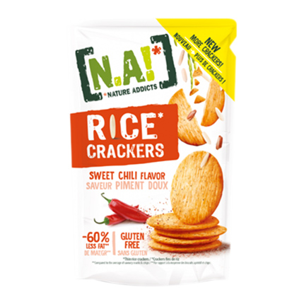 NATURE ADDICTS RICE CRACKERS SWEET CHILLI 85 GRMS - Arkadia Foodstore Malta