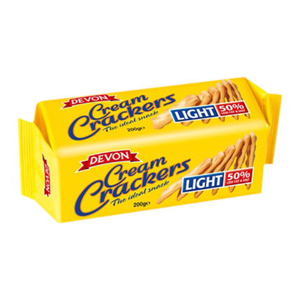 DEVON LIGHT CREAM CRACKERS 200 GRMS - Arkadia Foodstore Malta