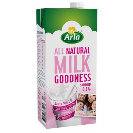 ARLA MILK SKIMMED 0.3% 1 LTR - Arkadia Foodstore Malta