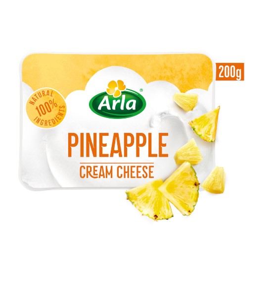 ARLA CREAM CHEESE PINEAPPLE 200 GRMS - Arkadia Foodstore Malta