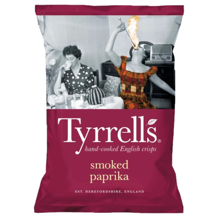 TYRRELLS PAPRIKA CRISPS 150 GRMS - Arkadia Foodstore Malta